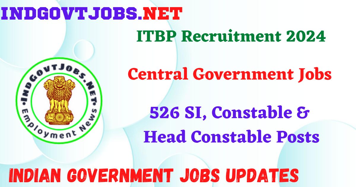 ITBP Recruitment 2025 - 133 Constable Posts IndGovtjobs