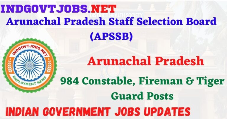 IRB GD Recruitment 2026 – 984 Constable, Fireman & Tiger Guard Posts ...